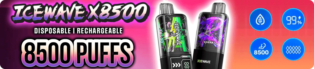 ICEWAVE X8500 DISPOSABLE VAPE BUNDLE - Taste The ICEWAVE! | VAPE MANIA