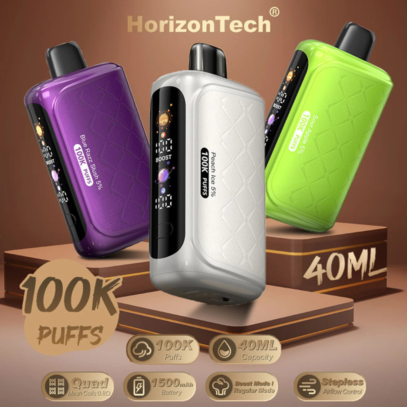 HorizonTech 100K Disposable Vape – 100K Puffs & 12 Flavors – Vape Mania