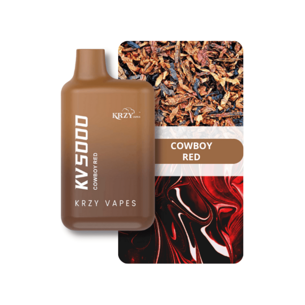 KRZY KV5000 DISPOSABLE VAPE - COWBOY RED | VAPE MANIA