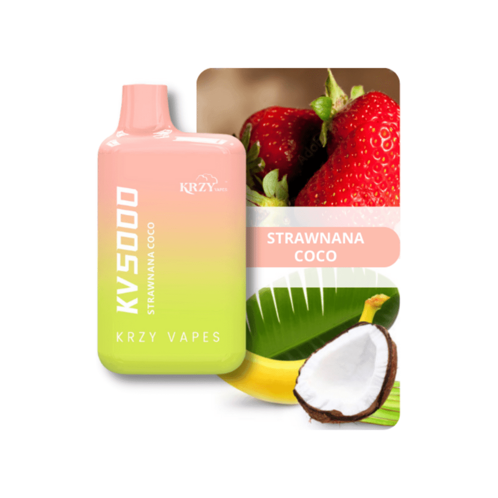KRZY KV5000 DISPOSABLE VAPE - STRAWNANA COCO | VAPE MANIA