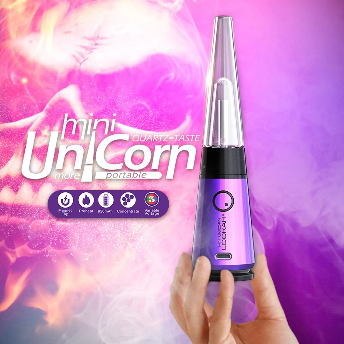 Lookah Unicorn Mini Electric Dab Rig Portable E-Rig – Vape Mania