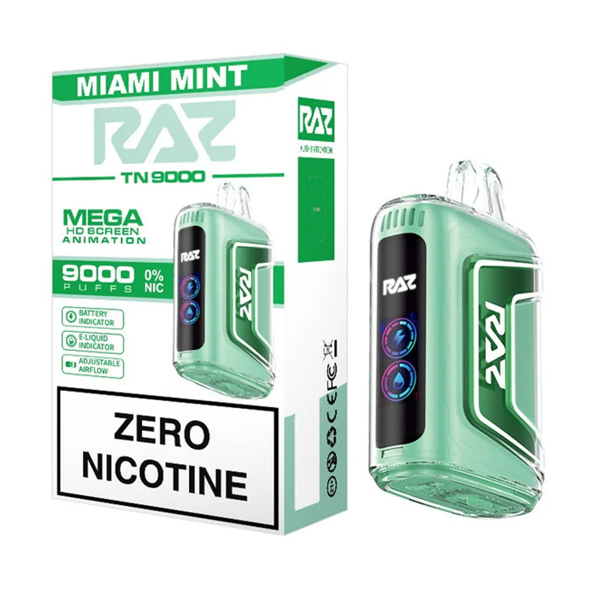 RAZ TN9000 ZERO: Premium Nicotine-Free Vape Device