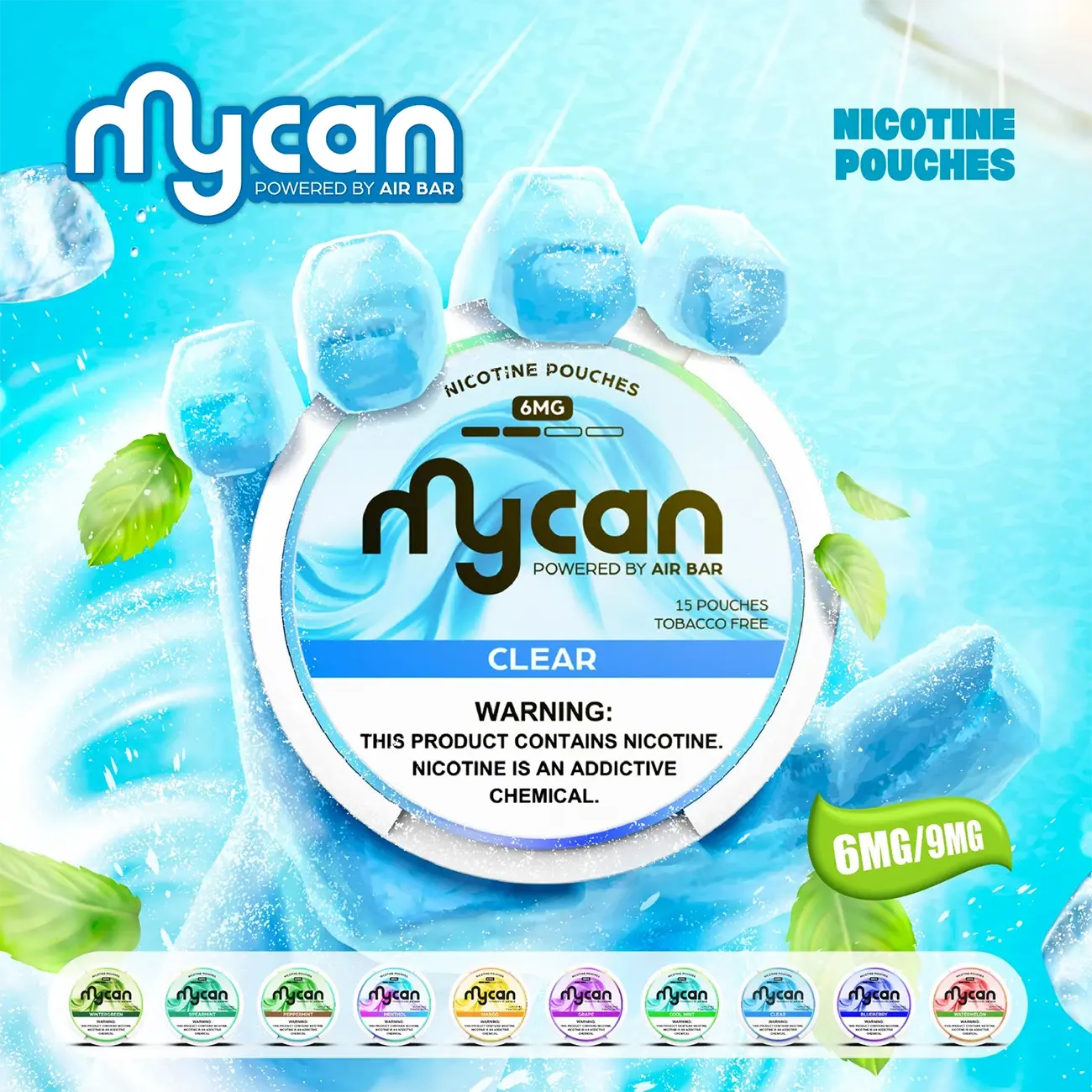 Mycan Nicotine Pouches 6mg & 9mg – Tobacco-Free Options – Vape Mania