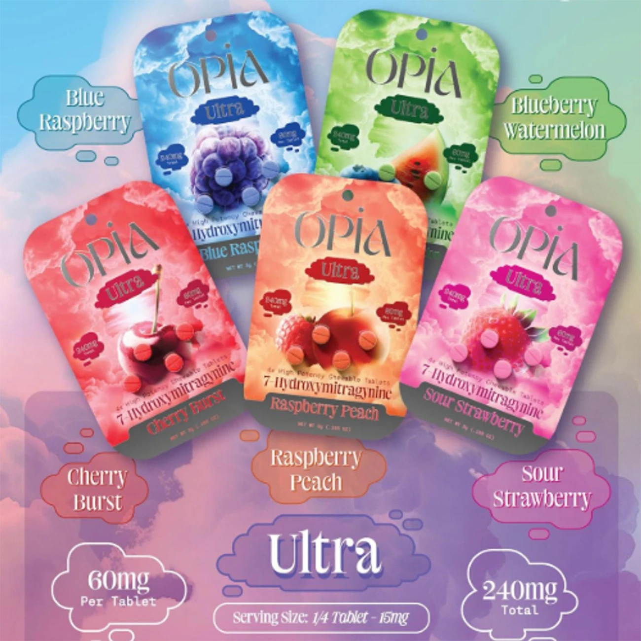 Buy Opia Ultra 7-OH Chewable Tablets – 60mg 7-Hydroxymitragynine – Vape ...