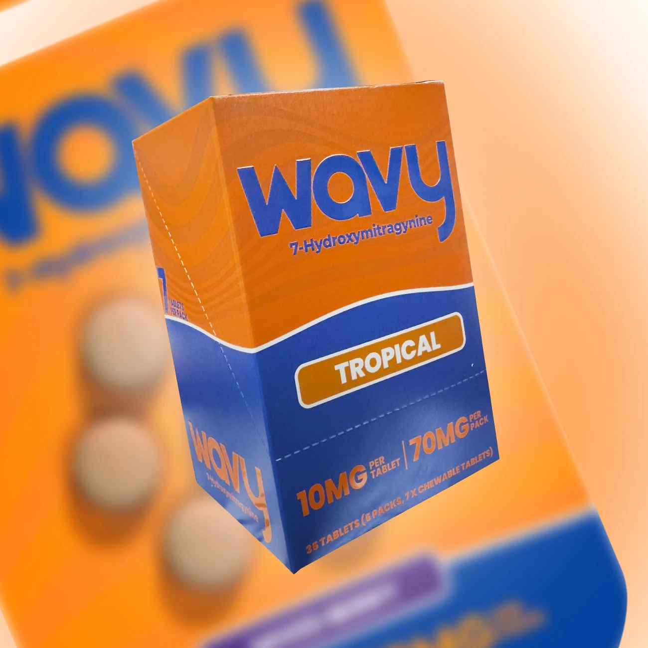 Wavy Kratom Tablet 10mg | Fast-Acting Chewable 35 Count – Vape Mania
